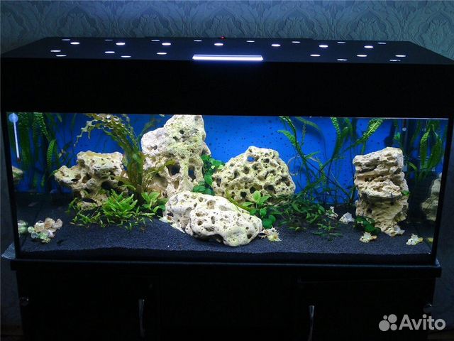 Черно-серый и черный Грунт для аквариума