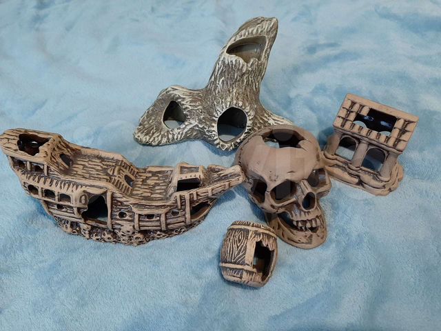 Декорации в аквариум керамические